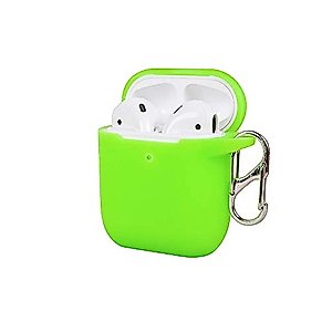 Felony Case – Soft Silicone AirPods Case 2 &1 - Neon Green | Shockproof, 360° Protective Apple Airpods Case Cover with Keychain | Wireless Charging Compatible with Front LED Visible