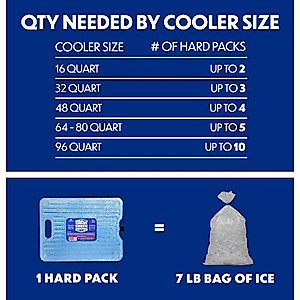 Cooler Shock Ice Packs for Cooler - 2 Reusable, Long Lasting, Cold Freezer Packs for Coolers, Lunch Bags & Totes to Keep Food Fresh - Clear