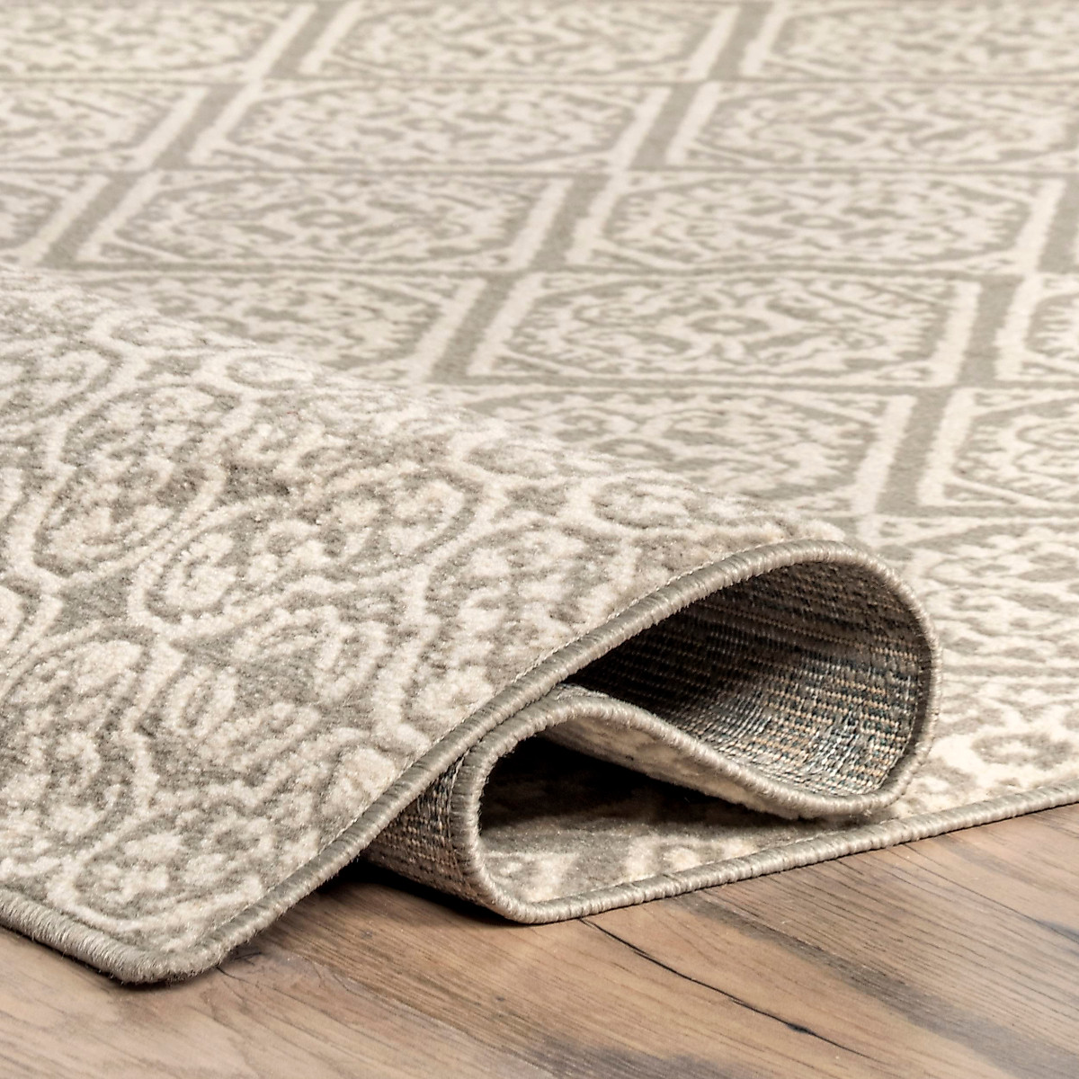 nuLOOM Transitional Floral Jeanette Area Rug, 8x10, Grey