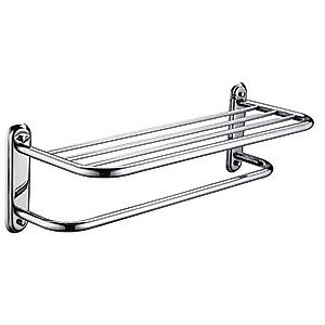 DINGZZ Double Towel Bar Stainless Steel Bathroom Kitchen Towel Holder Dual Towel Rod Rustproof Wall Mount