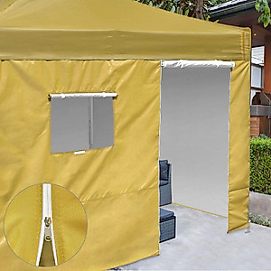 Instahibit 10x6.5 Ft Pop up Canopy Sidewall Kit Door Window Privacy 4 Pieces (Sidewall Only)