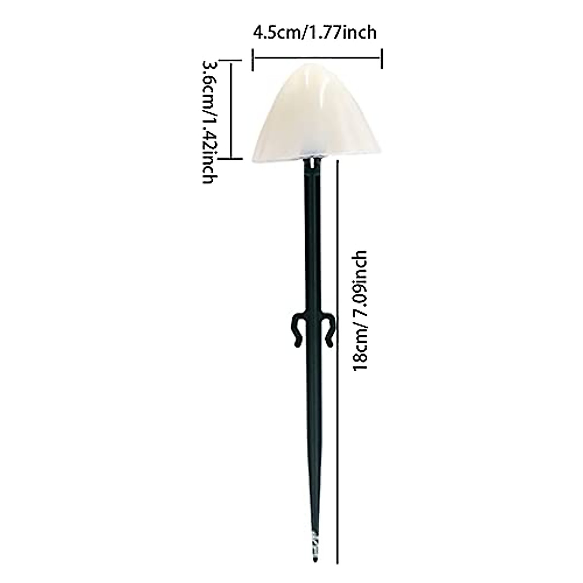 Mushroom String Lights Solar 12FT 12 LEDs Pathway Lights Waterproof Mushroom LED Fairy Lights Outdoor Mini Ground Plug Light for Christmas Yard Patio Gazebo Garden Party Landscape Light, Warm White