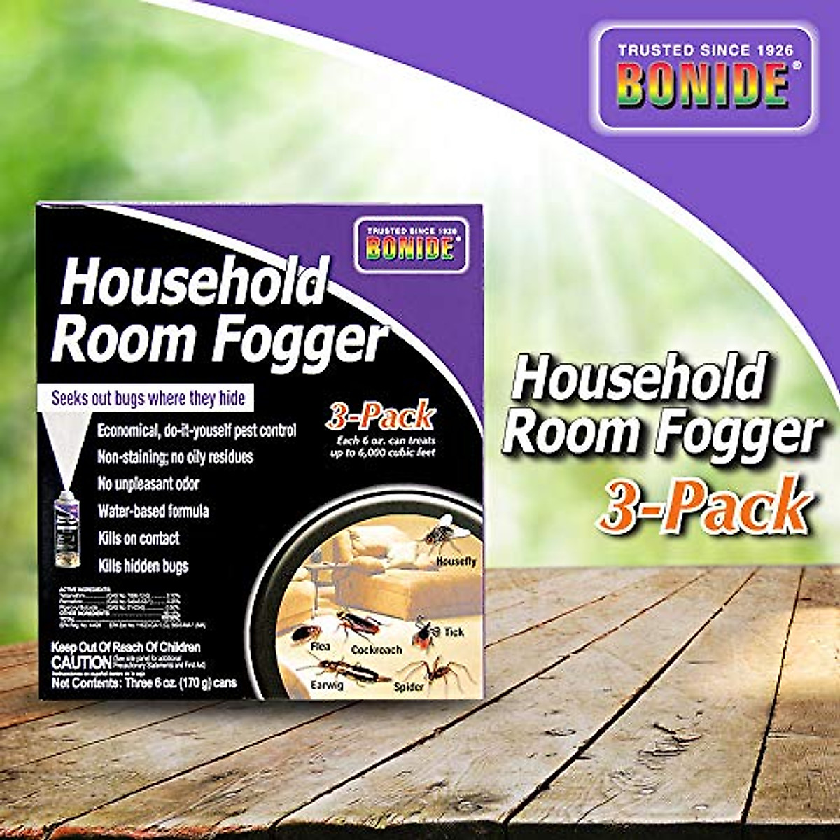 Bonide (BND683) - Household Room Fogger, Insecticide/Pesticide Fog (3 pack)