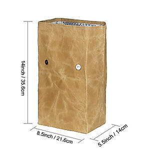 RUNHENG Canvas Lunch Bag, Waterproof Lunch Box with 2 Magnetic Buckles,Insulated Bag – Reusable Waterproof Tear, Leak Resistant, Spill Proof Thermal Cooler Lunch Box