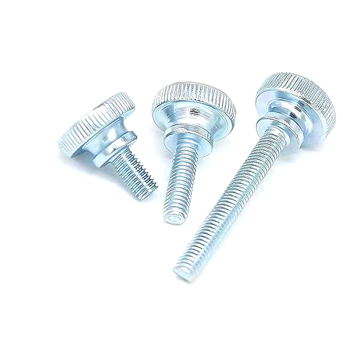 10 Pcs Galvanized Flat Knurled Head Fully Threaded Thumb Screws Bolts Fastener,Thumbscrew Threaded Knurled Grip Knobs Thumb Screw,Vesa Screws, Monitor Mount Screws for TV and Monitor Mount(M4x30mm)