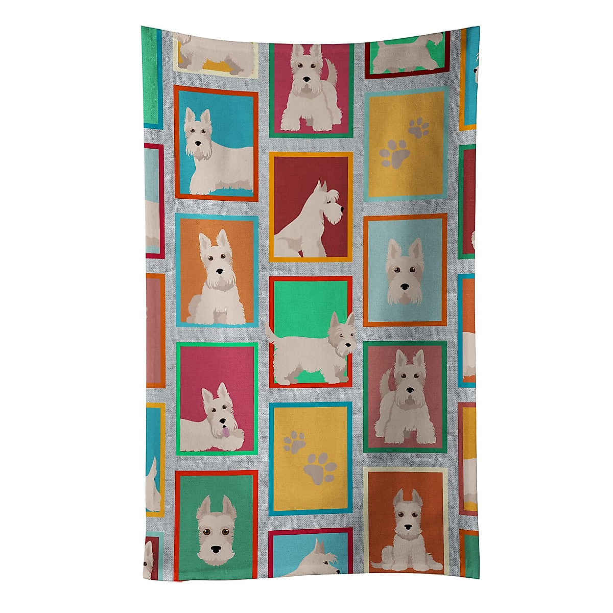 Caroline's Treasures MLM1158KTWL Lots of Wheaten Scottish Terrier Kitchen Towel Dish Cloths Guest Hand Towel Decorative Bathroom Towel for Face,Tea, Dishcloth, Kitchen and Bath