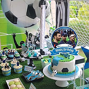 Soccer Party Decorations,Birthday Supplies For Soccer 2023 Includes Banner Cake Topper 12 Cupcake Toppers 18 Balloons