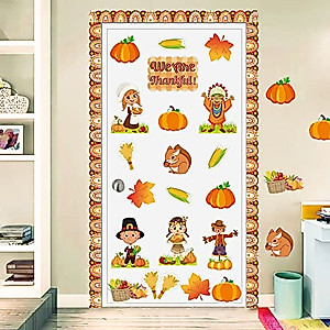 72 Feet Boho Style Die-Cut Autumn Leaves Acorns Pumpkin Border Fall Classroom Decoration
