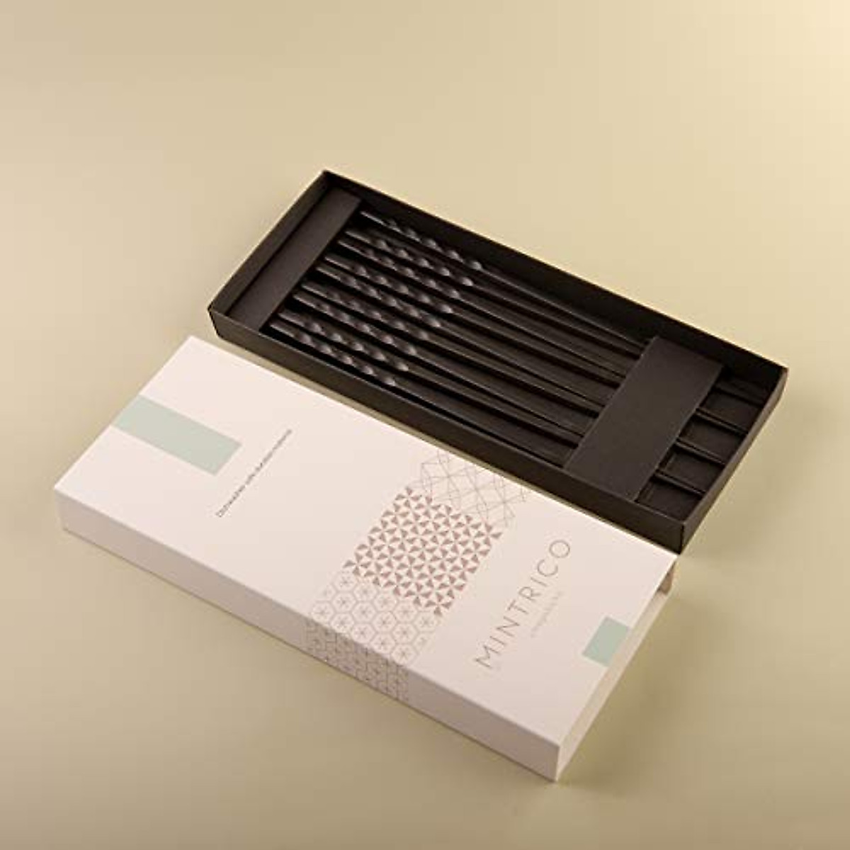 Mintrico Reusable Chopsticks Luxury Japanese Style 5 Pair Set Dishwasher Safe (Wave)