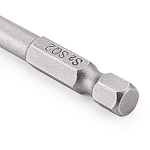 Rocaris 10pcs 1/4 Inch Hex Shank Long Magnetic Square Head Screwdriver Bits Set Power Tools SQ2 For Poket Hole Jig- 6 inch Length