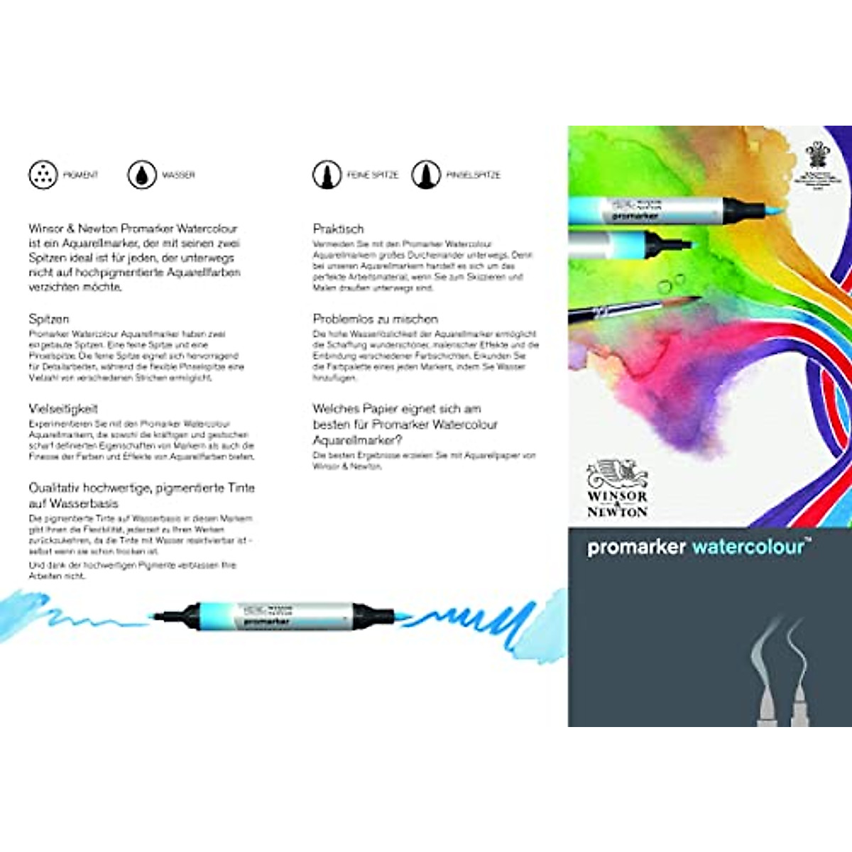 Winsor & Newton ProMarker Watercolor Marker, Payne's Gray