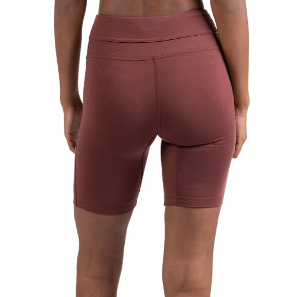 Woolly Clothing Co. Women's Merino Wool Bike Short - Mid Weight - Wicking Breathable Anti-Odor - Merlot Red - L