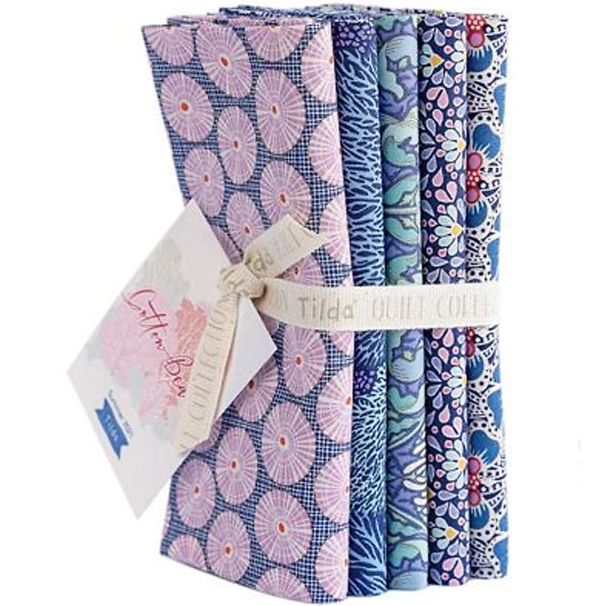 Cotton Beach Ocean 5 Fat Quarter Bundle by Tone Finnanger for Tilda Fabrics TIL300106
