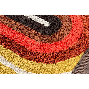 Novogratz by Momeni Novogratz Retro Collection Retro Wave Shag Area Rug, 5'0" x 7'6", Red