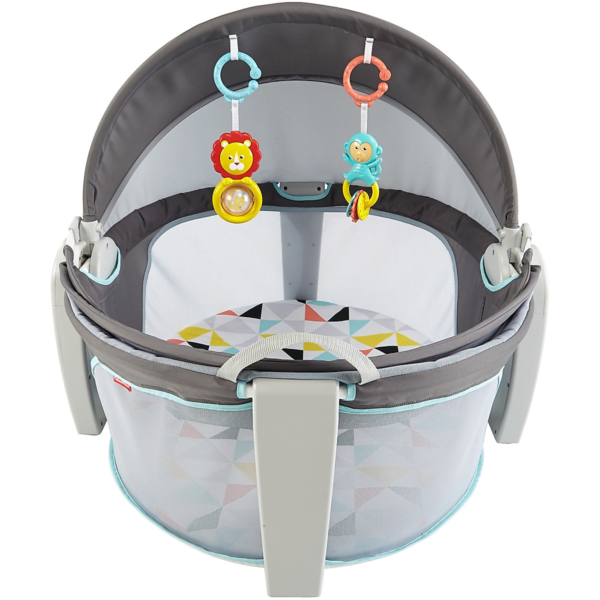 Fisher-Price Portable Bassinet and Travel-Play Area with Baby Toys, Indoor and Outdoor Use, On-the-Go Baby Dome, Windmill