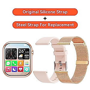 Smart Watch (Answer/Make Calls), 2023 Newest 1.83 Inch Fitness Tracker, Heart Rate/Sleep Monitor/Pedometer/Calories, Multiple Sports Modes, Waterproof Women's Men's Fitness Watch for Android iOS
