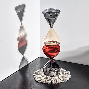 Hourglass Sand Timer Hour Glass with Sand 60 Minute Sand Timers & Hour Glasses 30 Minutes Hourglass Timer Decor Clock Sand Clock Set of 2,Hour Glasses Decorative Sand Watch for Yoga,Kitchen Timer