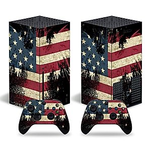Protective Skin Sticker Vinyl Decal Full Cover for Xbox Series X Console and 2 Controllers