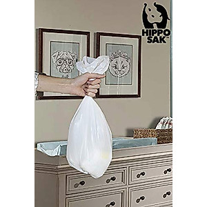 Hippo Sak Diaper Disposal Bags, 375 Count, White