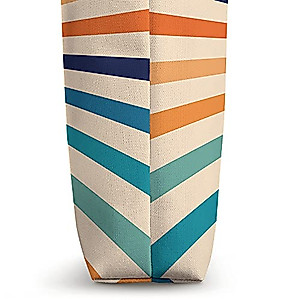 Vintage Sun Retro 70s Rainbow Sunrise Sunset Abstract Boho Tote Bag