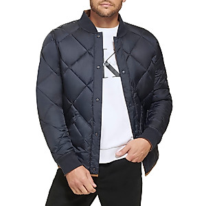 Calvin Klein Men's Reversible Diamond Quilted Jacket, Deep Red, Small