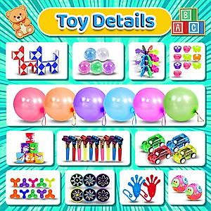 Erosbon 135pcs Party Favors for Kids3-5 4-8-12, Fidget Toys, Birthday Gift Toys, Treasure Box Toys Prizes for Kids, Bulk Toys Goodie Bag Stuffer Carnival Prize Reward