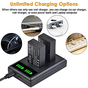 Pickle Power EN-EL20 EN-EL20a Battery and Charger Compatible with Nikon Coolpix P1000, P950, DL24-500, Coolpix A, 1 AW1, 1 J1, 1 J2, 1 J3, 1 S1, 1 V3 Digital Camera