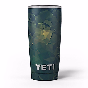 Design Skinz Dark Green Geometric V12 - Skin Decal Vinyl Wrap Kit Compatible with The Yeti Rambler Cooler Tumbler Cups