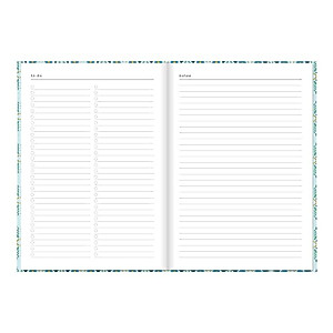 Letts of London Morocco Academic Weekly/Monthly Planner, August 2023 to July 2024, Week-to-View, Sewn Binding, Multilingual, A5 Size, 8.25" x 5.875", Sky (C031813-24)