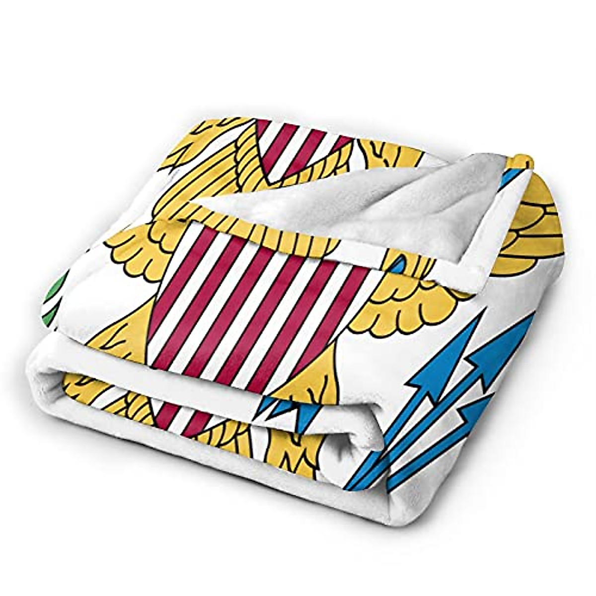 Flag of United States Virgin Islands Flannel Fleece Throw Blankets for Bed Sofa Living Room Soft Blanket Warm Cozy Fluffy Throw Plush Blanket