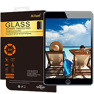 Ailun Screen Protector for iPad Mini 4, iPad Mini 5 2019 2Pack Tempered Glass 2.5D Edge Ultra Clear Transparency Anti Scratches Case Friendly