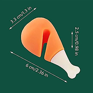 QWDLID 6 Pieces Spill-proof Lid Lifter Silicone Heat Resistant Holder Keep The Lid Open Cooking Helpers Creative Carrot Chili Chicken Drumstick Shape Release Steam Kitchen Gadgets for Cooking