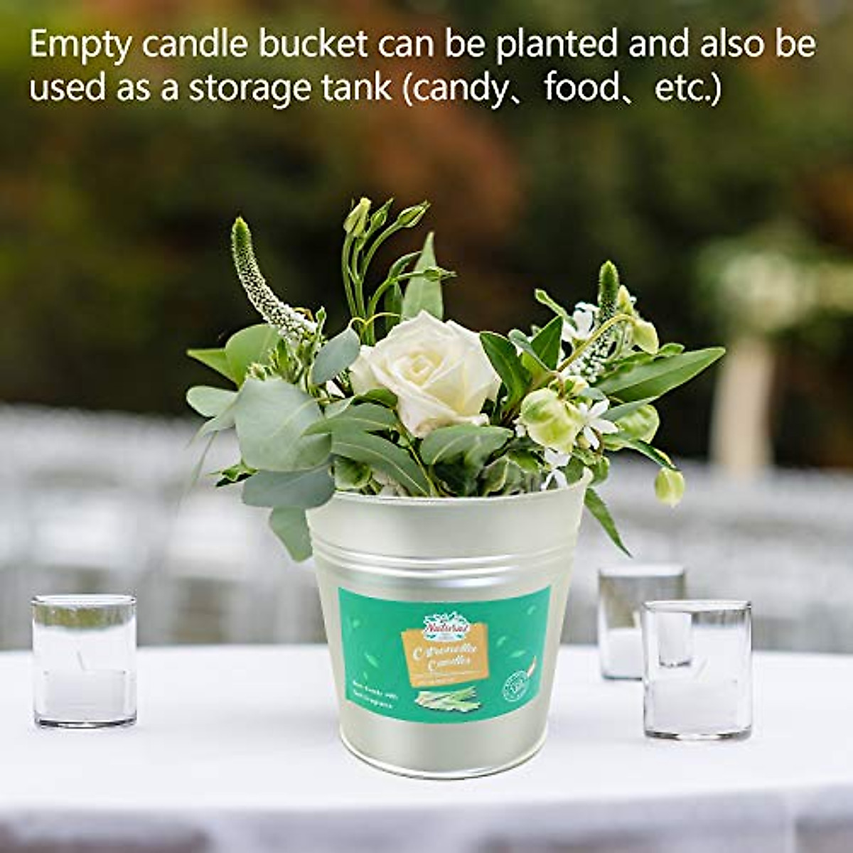 2 Packs Large Citronella Candles Outdoor Indoor, 110 Hours Burn 20 oz 3-Wick Scented Candles, Soy Wax Fly Candle for Home Garden Patio Yard Camping Balcony Travel