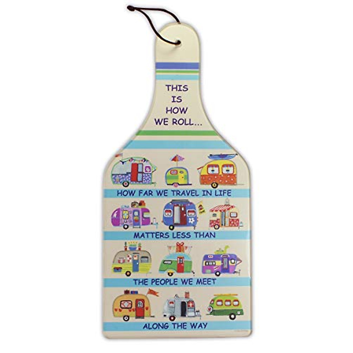 Cathedral Art Cutting Board - Camping, One Size, Multicolored,ELD188