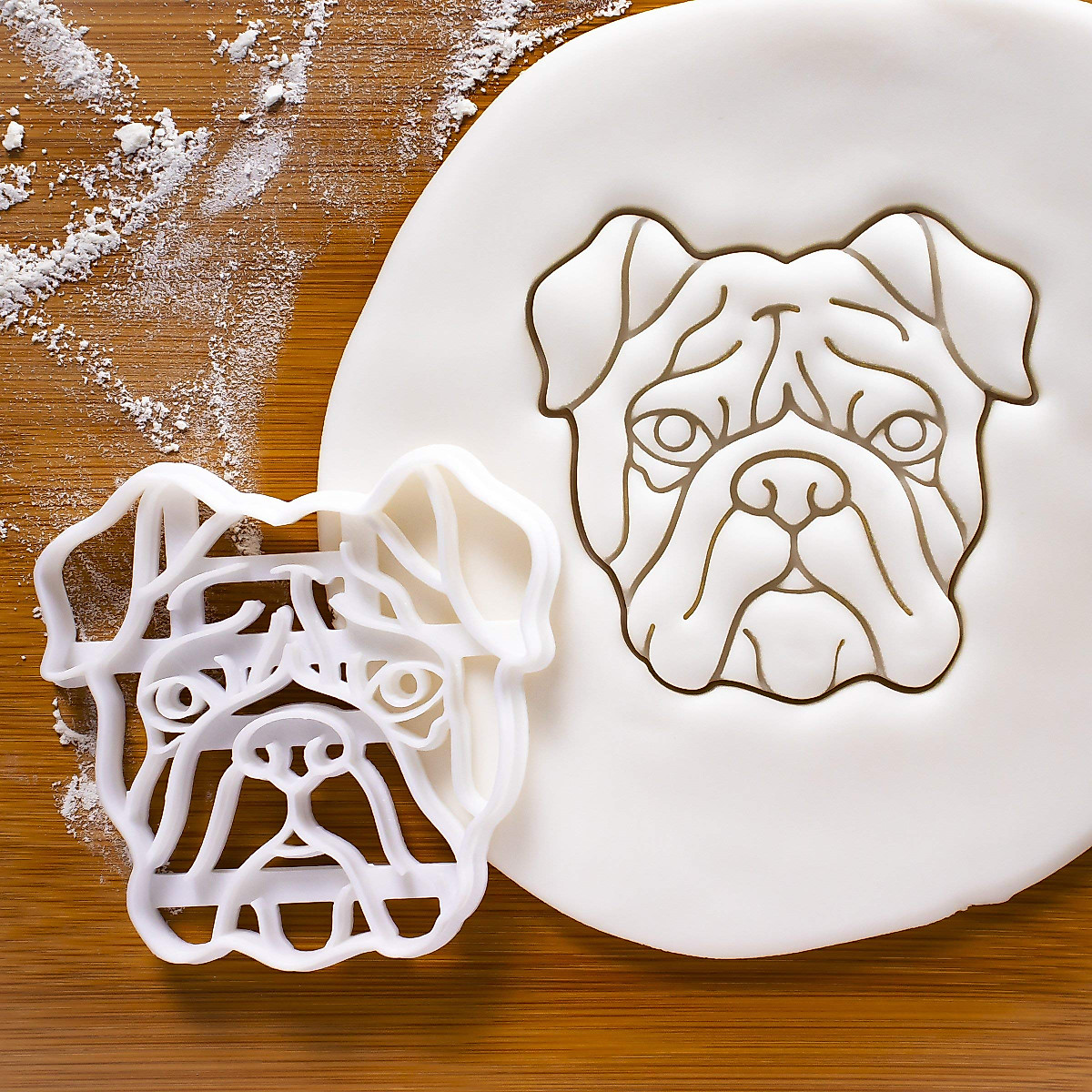 English Bulldog Face cookie cutter, 1 piece - Bakerlogy