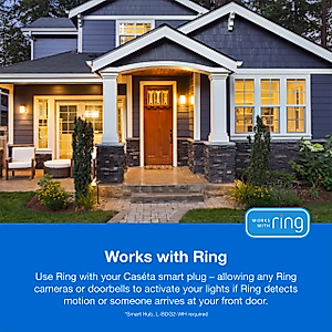 Lutron Caséta Weatherproof+ Outdoor Smart Plug On/Off Switch | Works with Alexa, Google Assistant, Ring, Apple HomeKit (smart hub required) | for Landscape and String Lighting | PD-15OUT-BL | Black