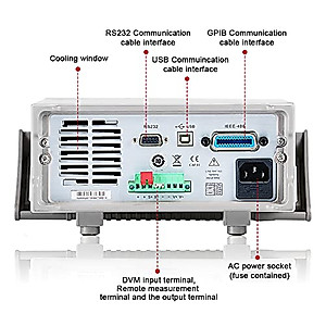 ITECH Programmable DC Power Supply 60V/10A/200W Lab Bench Power Source with RS232/USB Interface and Software IT6932A
