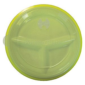 Rehabilitation Advantage 3 Compartment Portion Plate with Lid (Set of 2)