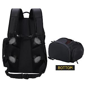 MIER Large Sports Backpack with Pocket for Swim, Outdoor, Gym, Basketball, 40L, Black