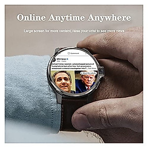 DIPIUS Smart Wearable Device Android Smartwatch 1050MAh LEMP GPS WiFi 4G 64G 1.6in 400 * 400 HD Dual Camera Mobile Men's Watch smartwatch (Color : LEMP Set 4, Size : 4G 64G)