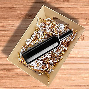 Upper Midland Products [5 Pk] 10x12” Large Big Basket for Gifts Empty, Basket Bags, Gold Pull Bows, Crinkle Cut Paper Shred Filler| DIY Wine Basket Gift Set Kit| Christmas, Easter| Gift to Impress