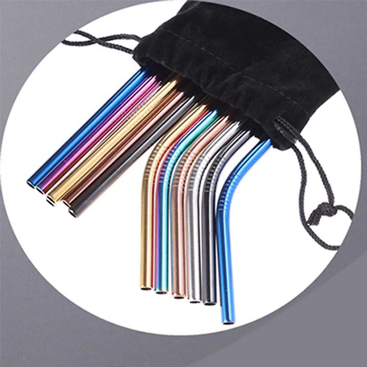 Straw Carrying Case, Straw Pouch, Safety and Reusable Straw Case, Travel Bag for Drinking Straws/Utensil/Chopsticks (9.6 x 3 Inch)