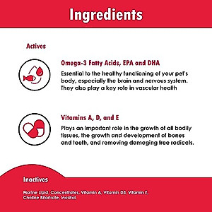 Omega-Caps ES Liquid - Vitamins, Minerals, Omega-3 Fatty Acids, Antioxidants for Dogs and Cats - 8 fl oz