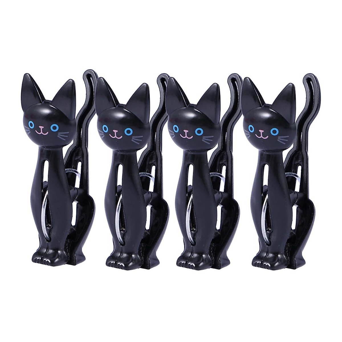BESPORTBLE Bag Clips Bag Clips Bag Clips Cat-Shaped Bag Clips, 4Pcs Cat Chip Clips for Food Storage, Snack Bag and Chips Bag - Cartoon Cat Clothes Clips Household Sealing Clips Bag Clips Clothespins