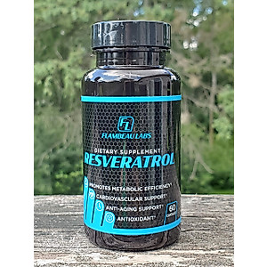 Flambeau Labs Resveratrol 1200mg Per Serving | Anti-Aging, Antioxidant, Metabolic Efficiency, Cardiovascular Support