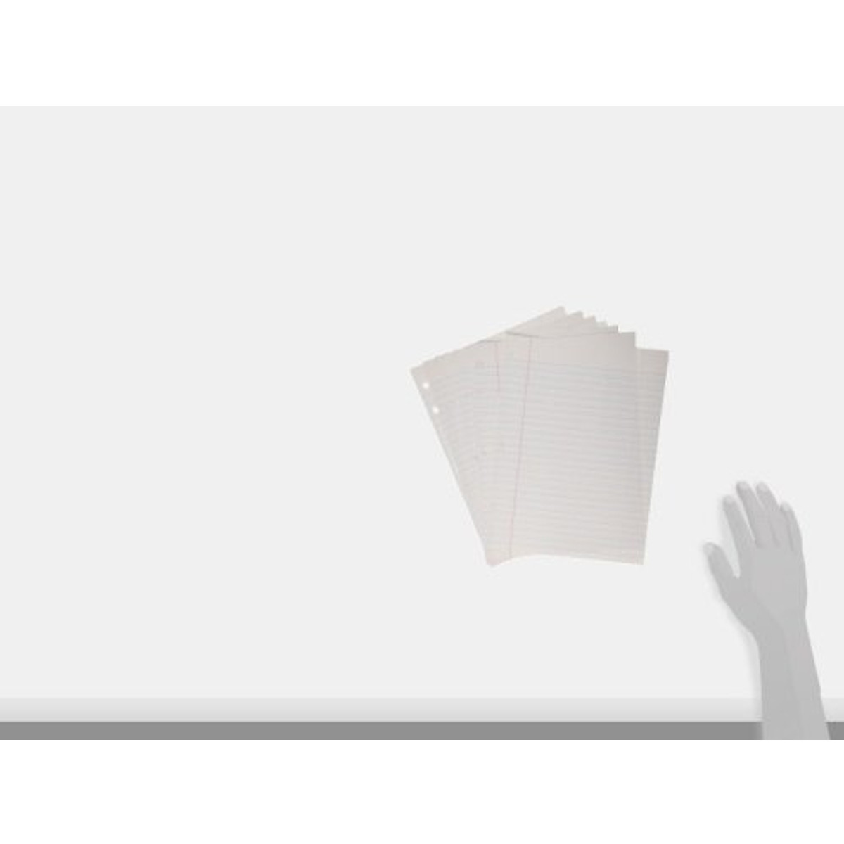 School Smart 85243 Cursive Ruled Notebook Paper with Margin - 8 in x 10 1/2 in - Ream of 500 - White - 085243