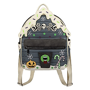 Bioworld Nightmare Before Christmas Frosted Town House Women's Mini Backpack