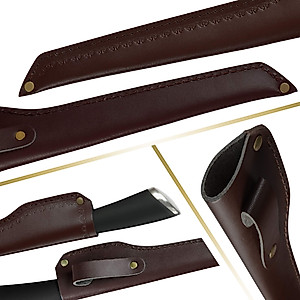 XYJ 8 inch Filleting Knife Sleeves Leather Knife Sheath for Boning Knife Edge Guards Chef Carving Knife Case Blade Protectors with Belt Loop to Carry Out