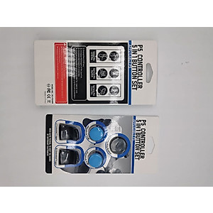 PS5 Controller Increase Button 5 in 1 Set PS5 Game Controller Extension Button PS5 Increase Button Cap Controller Replacement Button Blue