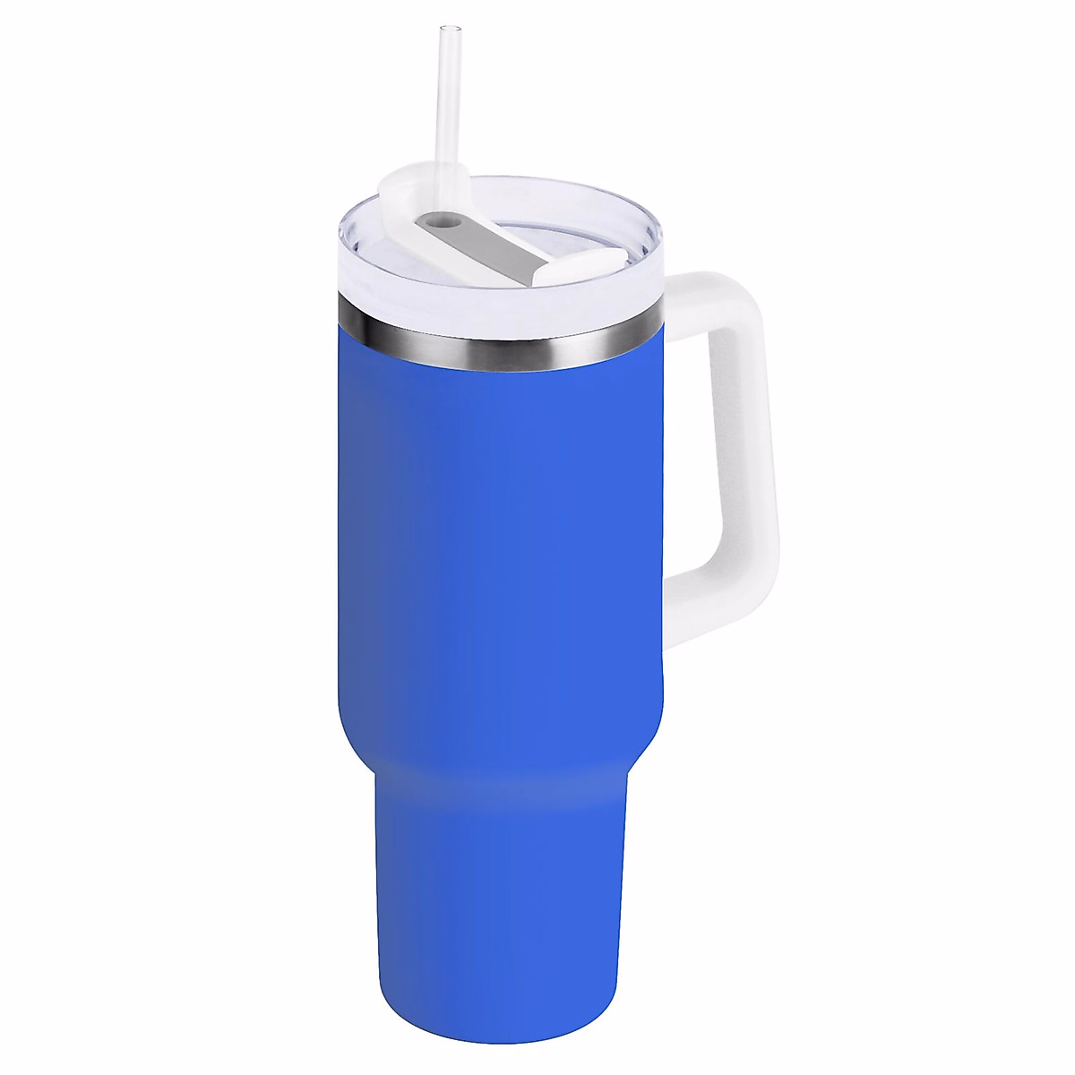 UMIRIKO Royal Blue Stainless Steel Vacuum Insulated Tumblers With Handle And Straw,40 oz Stainless Steel Tumbler Cups With Lid for Water, Iced Tea or Coffee, Smoothie and More Royal Blue 02